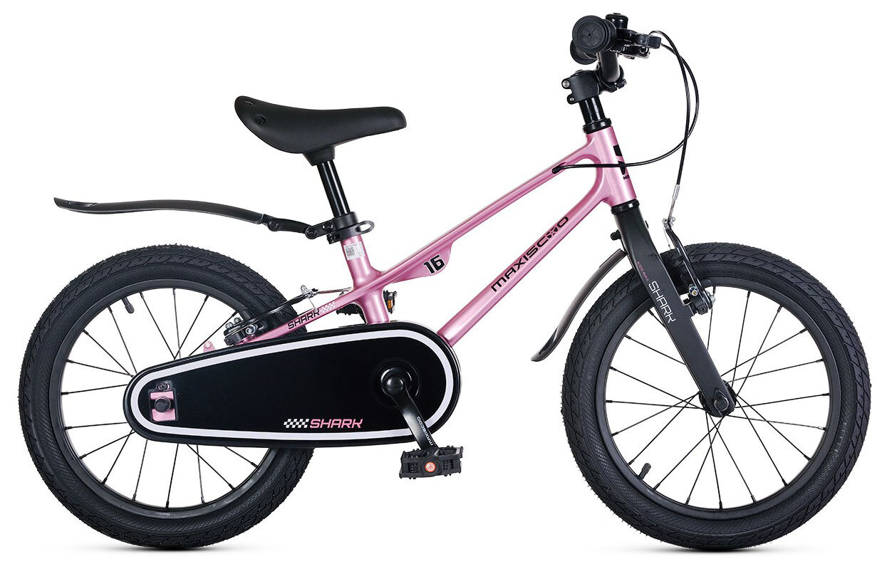 Детский велосипед Maxiscoo Shark Sport 16' (2025) 16 Розовый (100-120 см)