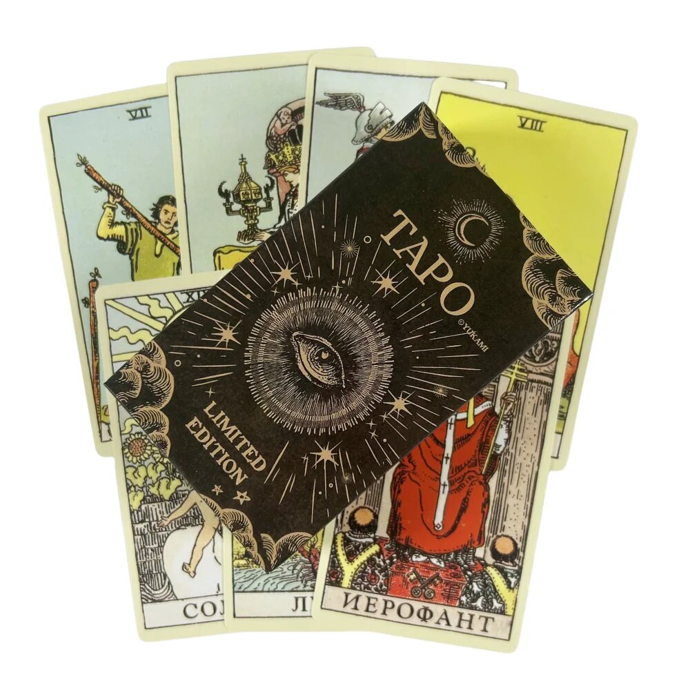 Русский TAPO Rider of Limited Edition Карты Таро 78 Колода Oracle Visions Divination Edition Borad Играющие игры с путеводителем