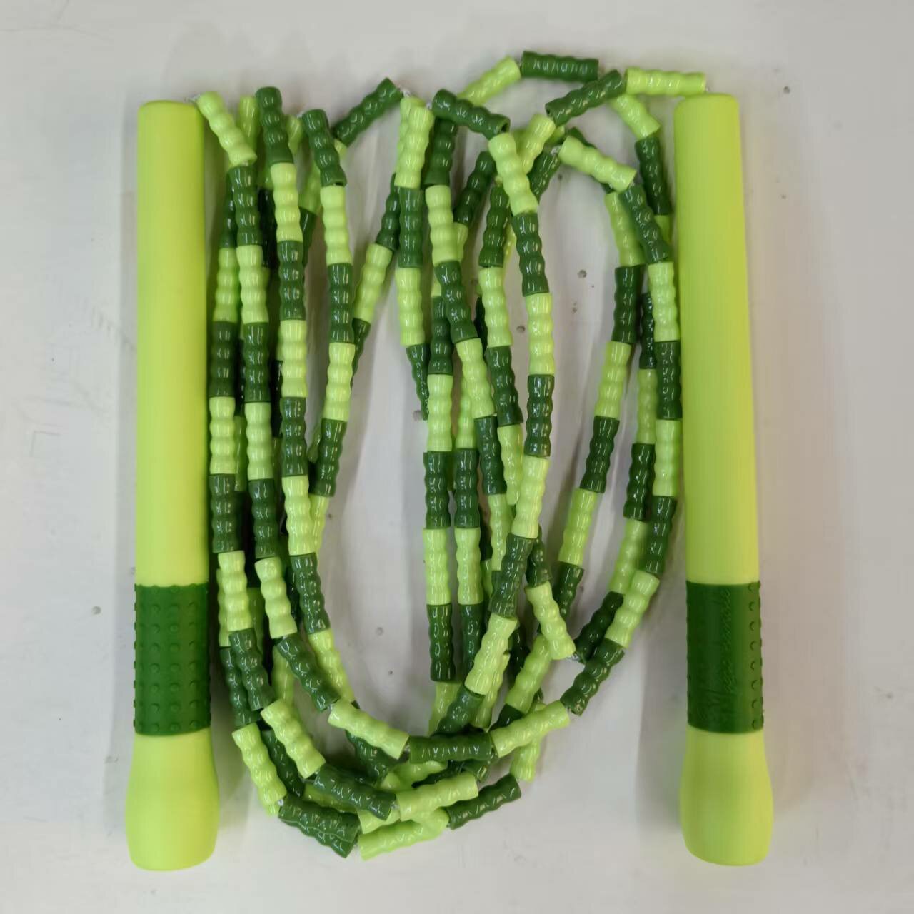 Динамичная скакалка для студенческих групп, интерактивная скакалка с декоративными бамбуковыми звеньями 5.7m 10m Интерактивная групповая скакалка