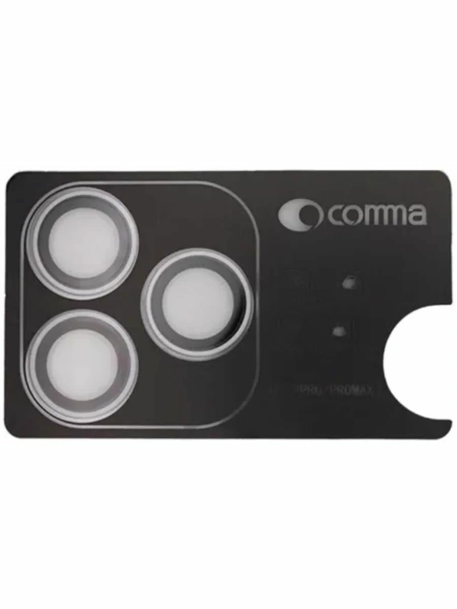 Защитное стекло для камеры Comma Eagle Eyes Series AR Lens Protector для iPhone 17 Pro/17 Pro Max, с серой рамкой