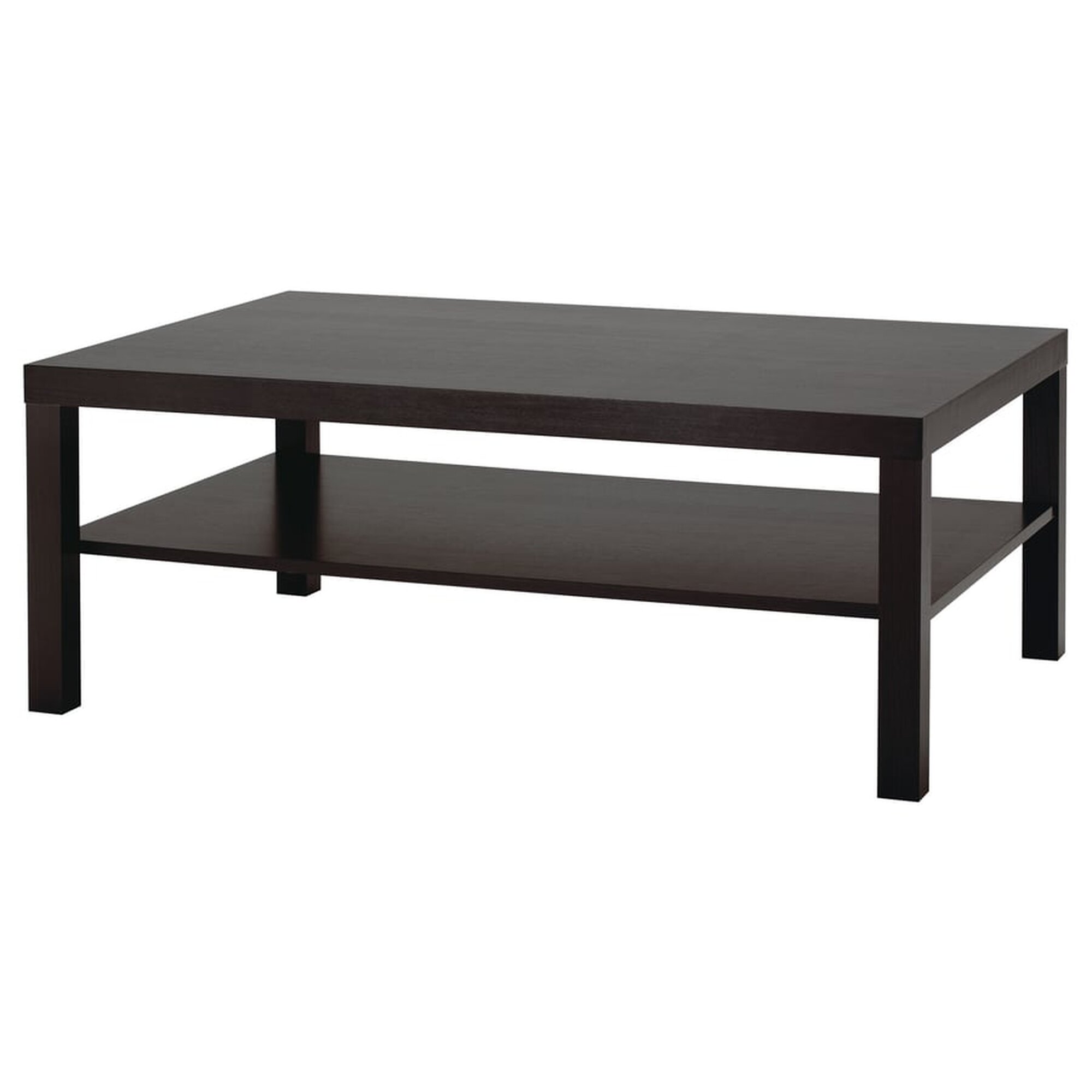 Кофейный столик с полкой IKEA LACK, цвет черно-коричневый 118x78см, 001.042.91