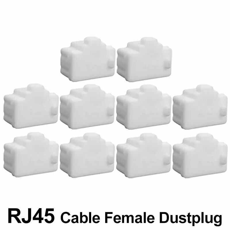 10шт. RJ45 пылезащитные колпачки, белый