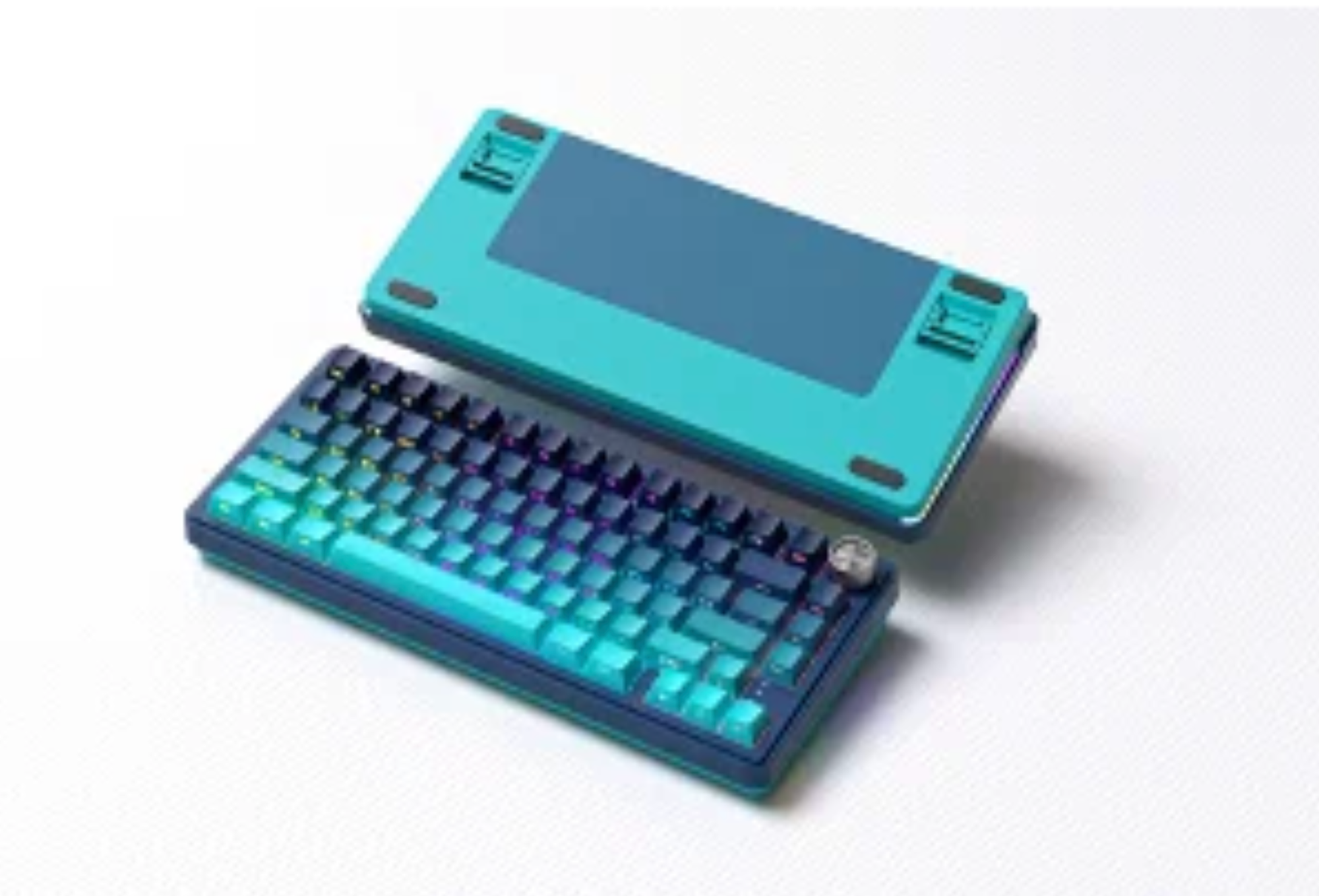 Игровая механическая клавиатура Furycube RX75 PRO, 75%, RGB-подсветка, Flow Blue Switch, градиент синий