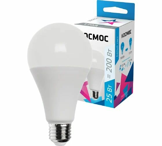 Светодиодная лампа космос LED A65 25Вт 220В E27 4500К