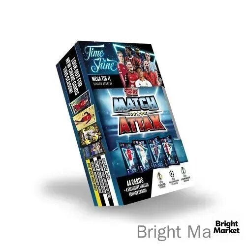 24/25 topps Match Attax Подарочная карта футбольной звезды Лиги чемпионов УЕФА Mega Tin #1