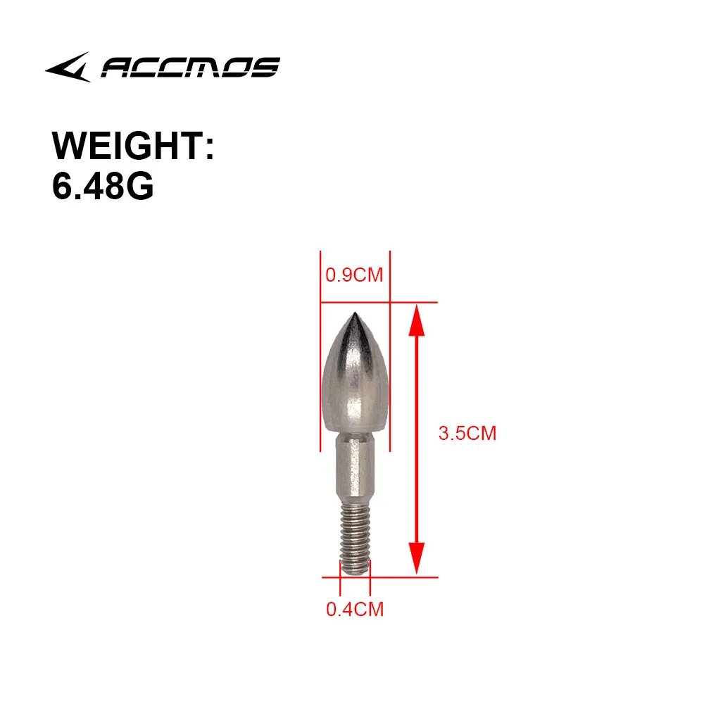Наконечник для стрелы Accmos 6.48g, 100gn steel, серый