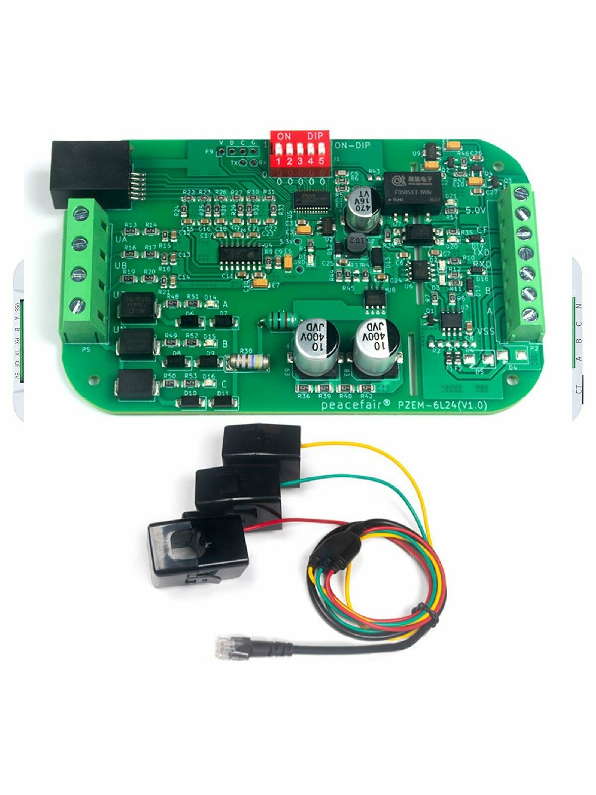 DIN-рейка 100A 220/380 В RS485 Modbus Power Monitor 3-Фазный Счетчик энергии