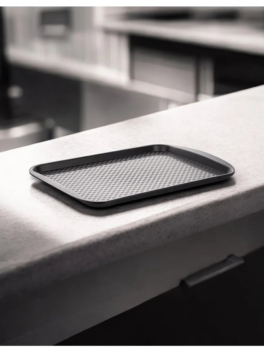 Поднос прямоугольный Restola 45х35см, полипропилен, черный