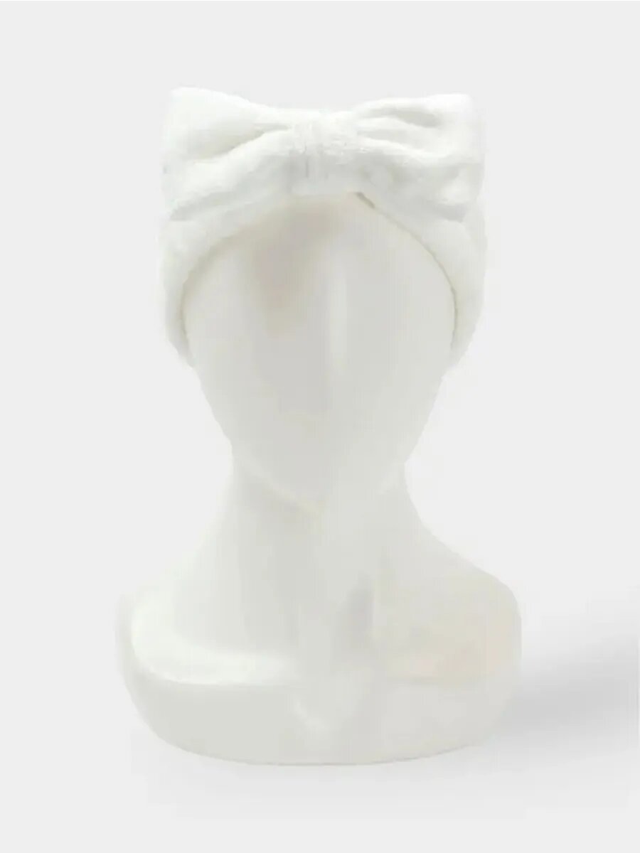 Стильная повязка для умывания с бантиком