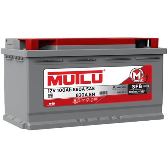 Аккумулятор Mutlu SFB L5.100.083. A, 353x175x190, обратная полярность, 100 Ач