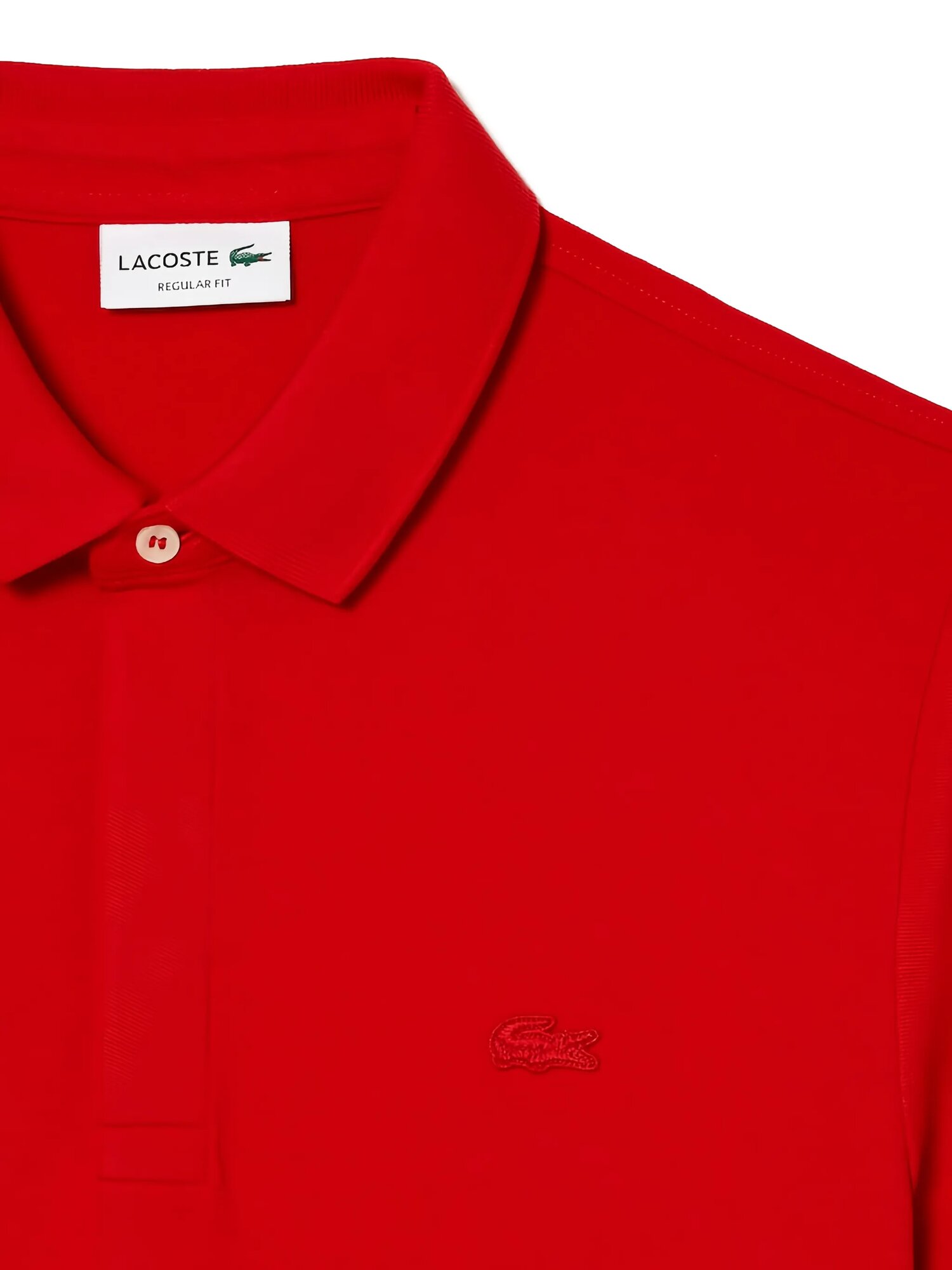 Рубашка LACOSTE Regular fit pique polo, размер 2XL, красный — фото 1