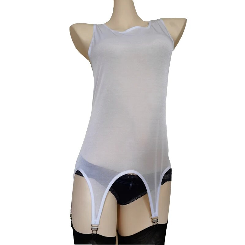 LUCKHAUSE Сексуальный сетчатый пояс с боди Белый, М, WT811