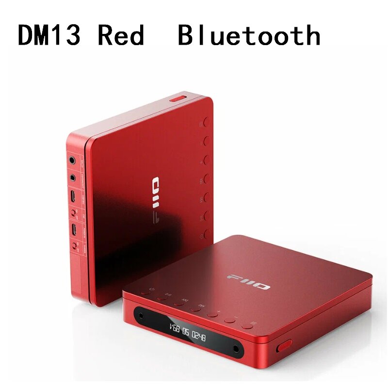 Портативный стерео CD-Плеер c Bluetooth FiiO DM13 BT (F3491D) red, 10 часов автономной работы