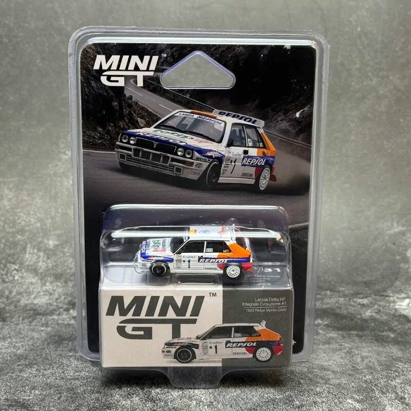 Машинка MINI GT MODEL 1:64 #1131 1993 Lancia Delta HF Evo #1 Blister Packaging Die-cast Alloy Model Collection Toy Children Gifts