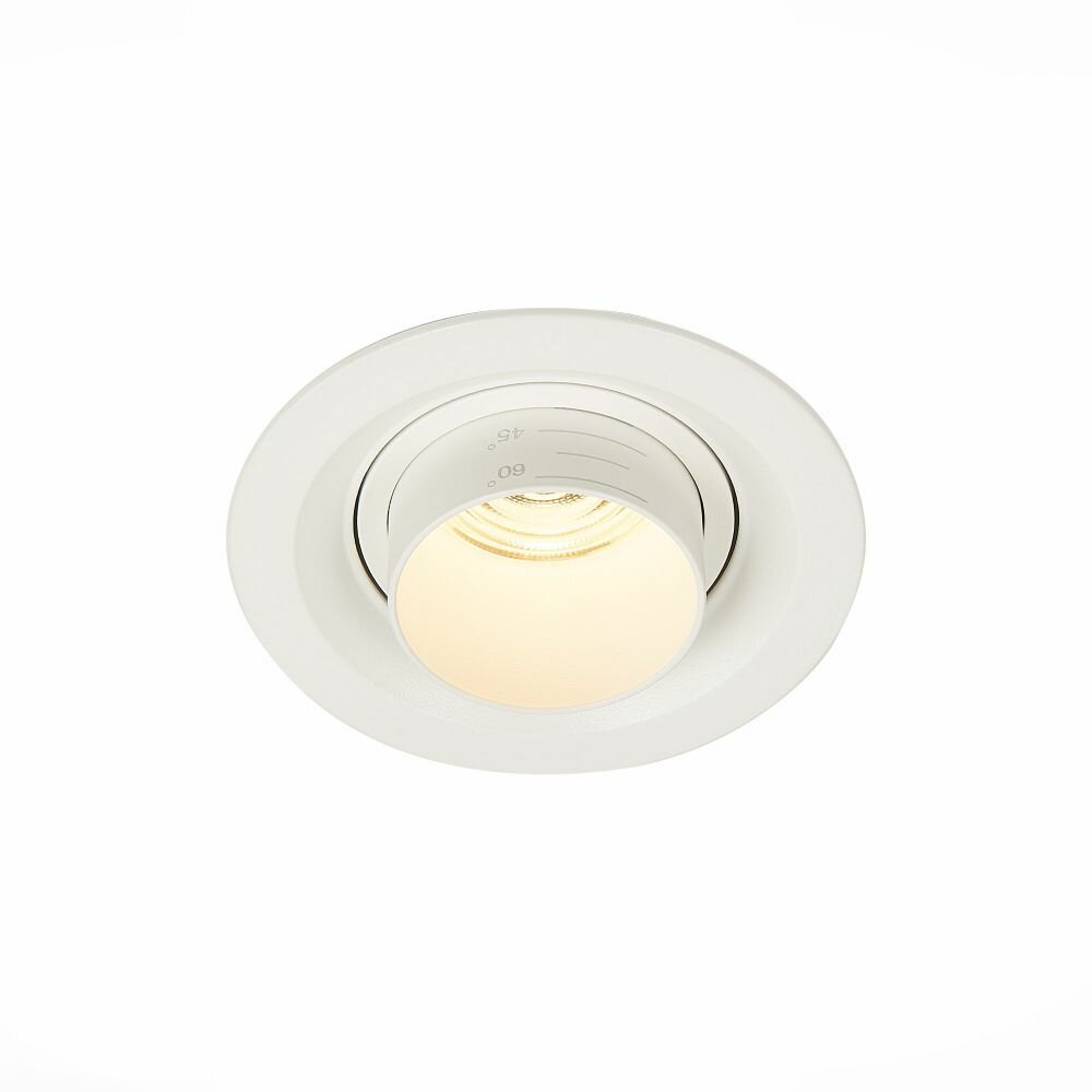 ST701.538.07 ST-Luce Св-к встр. Zoom Белый LED 1*7W 3000K 560Lm Ra 15°-60° IP20 D90xH65 170-240V.