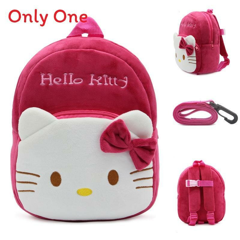 Детский рюкзак с вышитым мультяшным дизайном и поводком безопасности для раннего обучения kt, бордовый