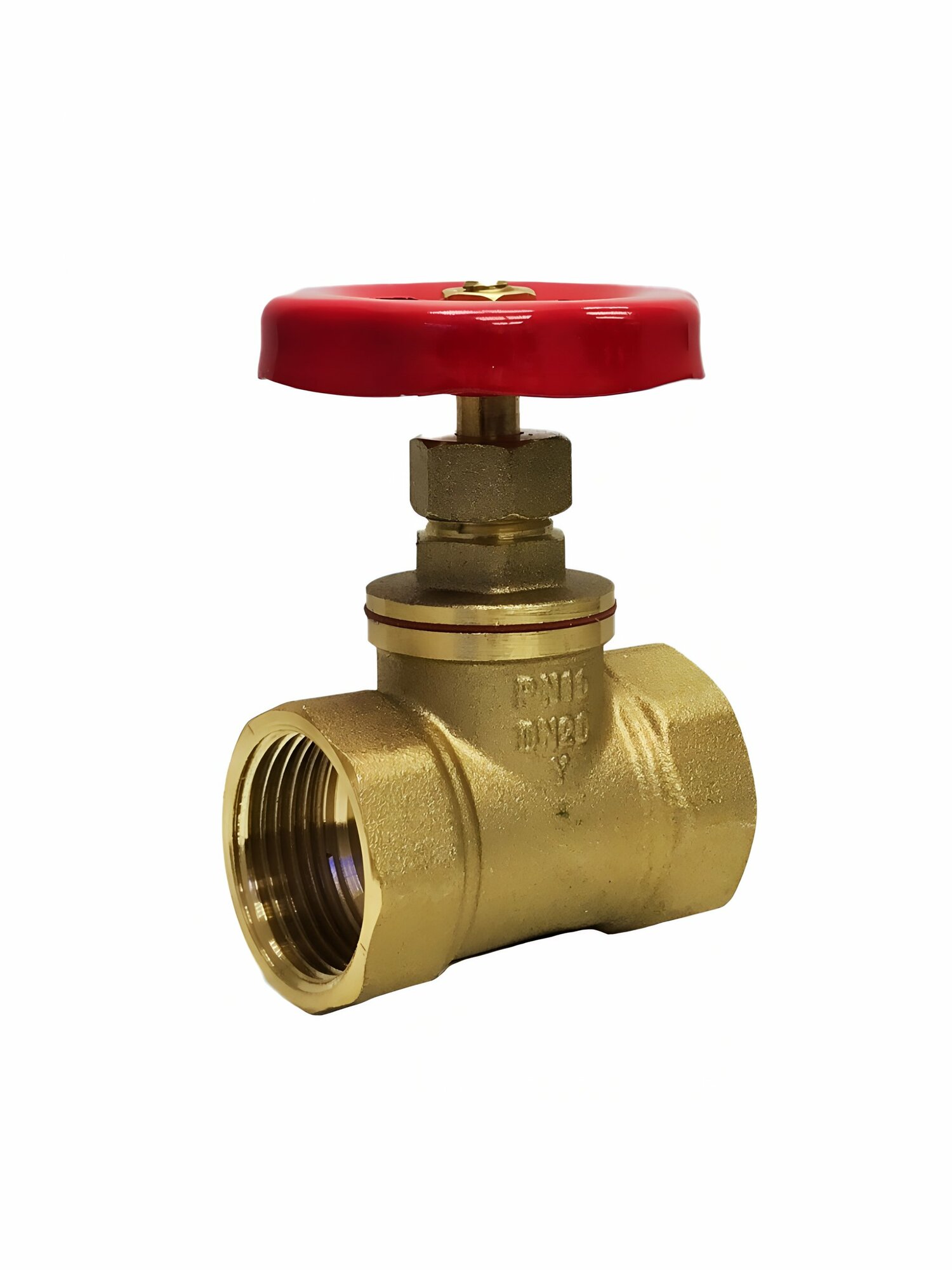 Вентиль латунный STI DN 20 15Б1п Ci, муфтовый запорный клапан для воды и отопления, резьба г-г