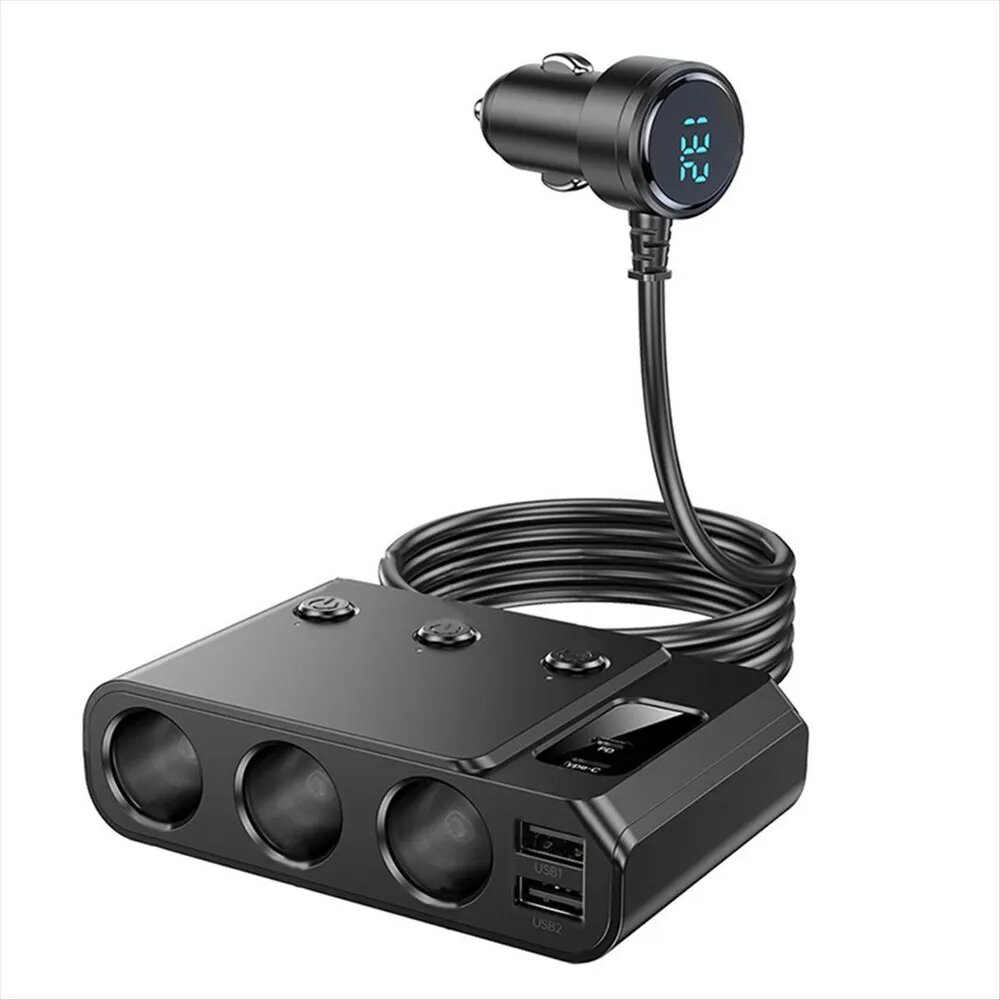 Автомобильный Прикуриватель 1в7, Многофункциональный, USB3.0