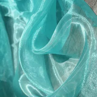 Блестящая кристаллическая тюлевая ткань, водянистая, сказочно-прозрачная сетчатая ткань для фона, для одежды Ханьфу,