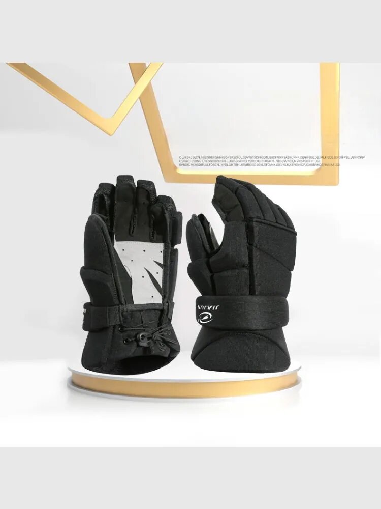 Перчатки хоккейные JIAJUN 13 дюймов черного цвета для взрослых SR