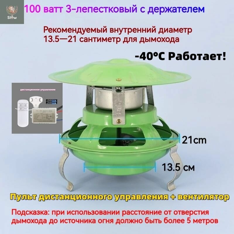 Дымосос для дымохода и камина, Автоматический удалитель дыма, Тягодутьевая машина, Усилитель тяги, Для печи, бани, гаража (220В)