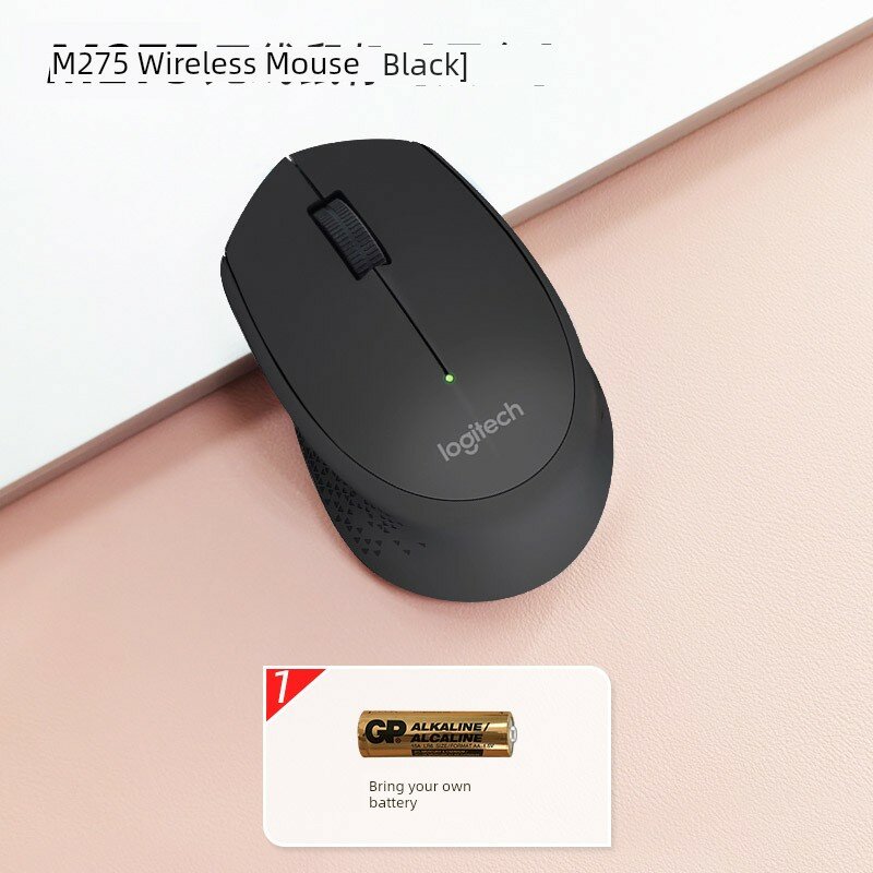 Logitech M275 Эргономичная беспроводная мышь черная, с батареей, не тихая