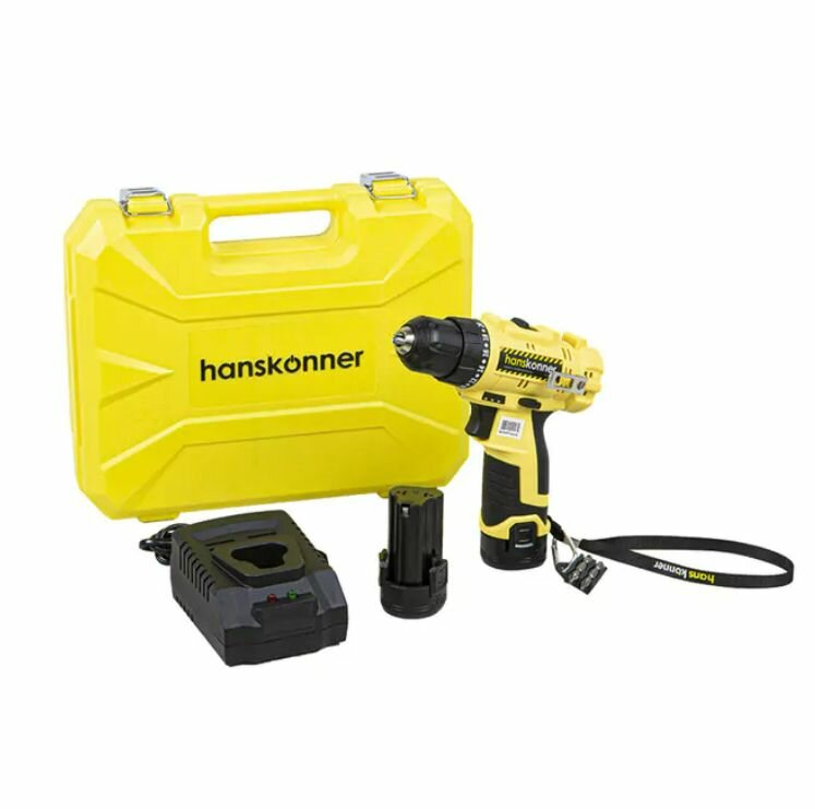 Аккумуляторная дрель-шуруповерт Hanskonner HCD1230R BL