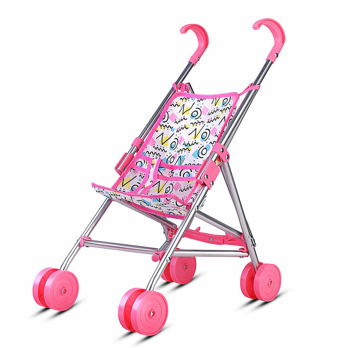 Коляска кукольная Melobo Трость металлическая, облегченная стальная рама, складная модель 9307