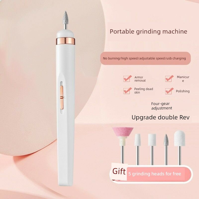 Машинка для полировки ногтей для салонов красоты, маленькая шлифовальная головка в форме ручки, электрическая машинка