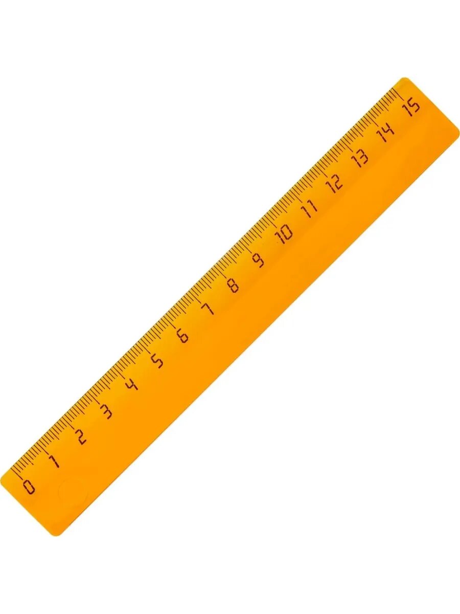 Прозрачные пластиковые линейки 15 см — яркие цвета