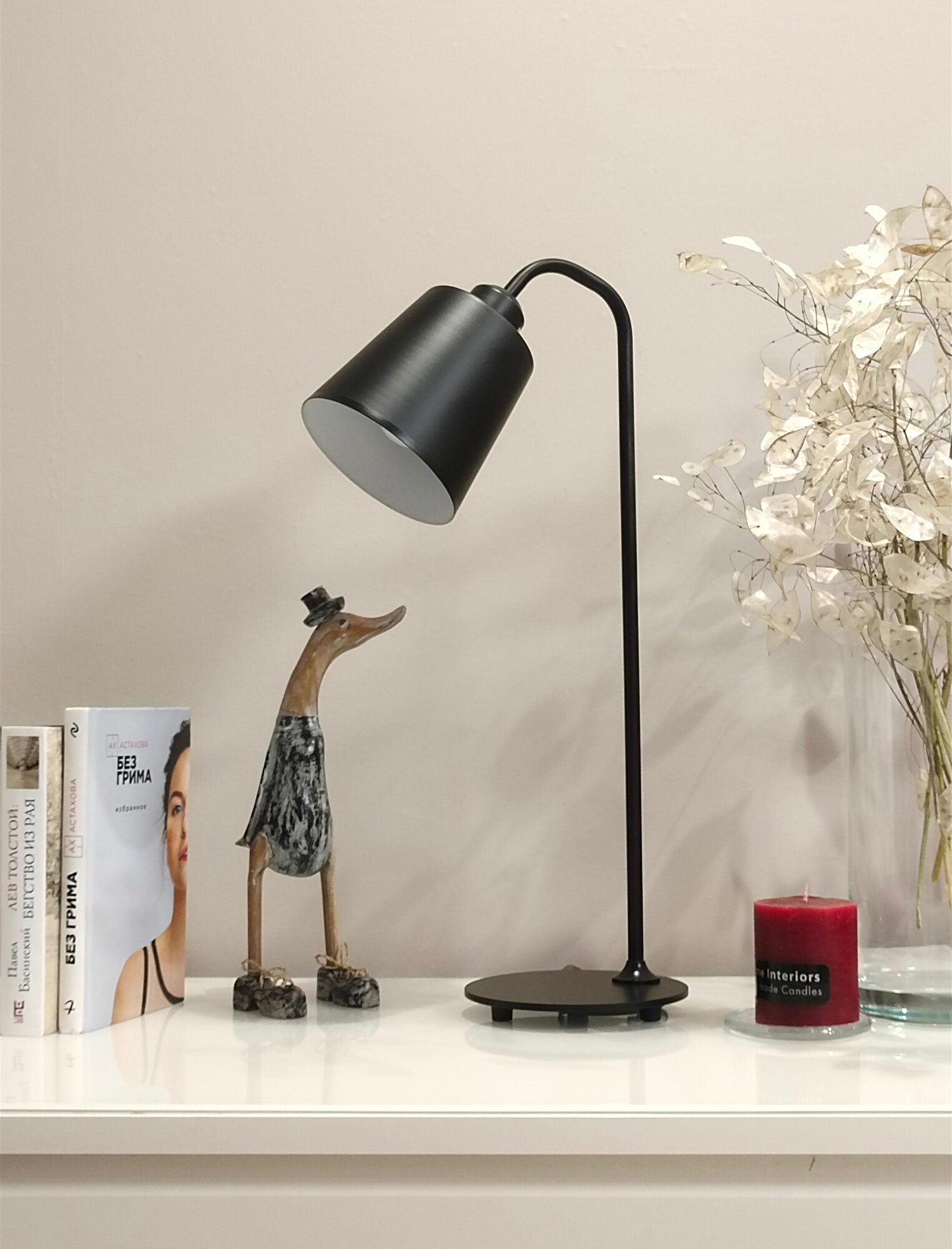 Лампа настольная ONWA T19737 BK-2, LED, 18х20х55 см, комплект из 2 ламп