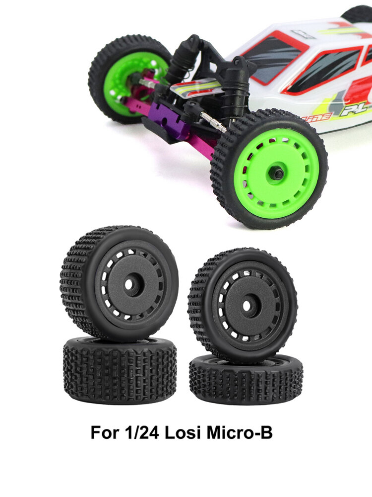 Замена автозапчастей для радиоуправляемых автомобилей 1/24 Losi Micro-B, 4 * резиновые шины