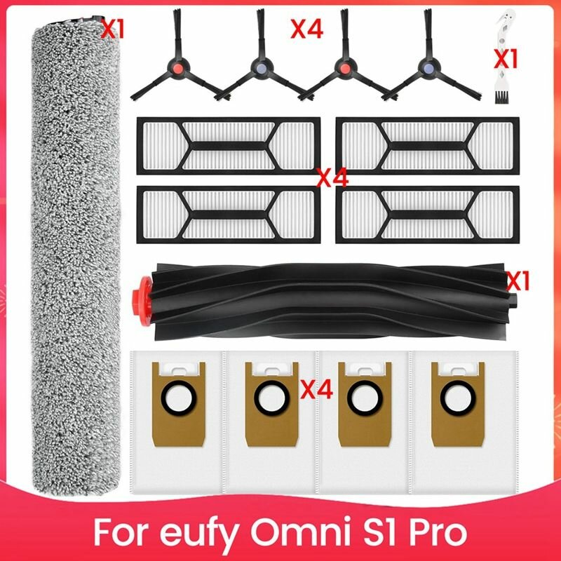 Для робота-пылесоса Eufy Omni S1 Pro: 1 вращающаяся швабра, 1 вращающаяся щетка.