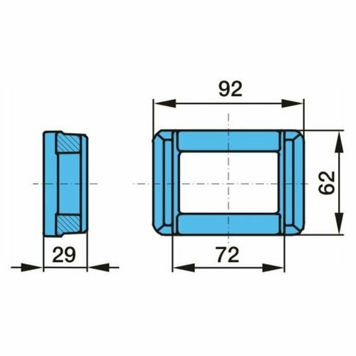 Пластина кронштейна полурессоры привариваемая 92x62x29 Bpw 0300114860