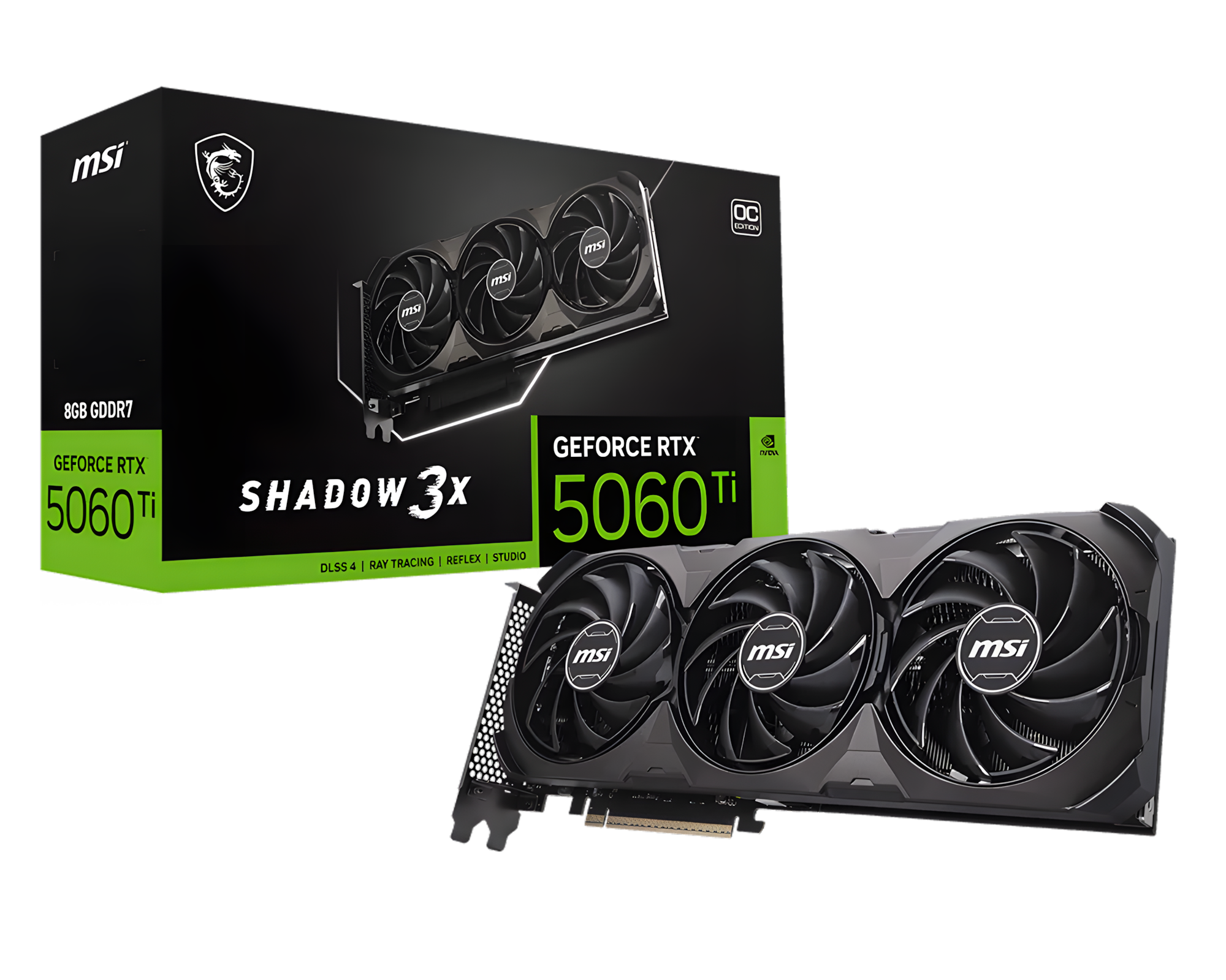 Видеокарта MSI GeForce RTX 5060 Ti SHADOW 3X OC CLASSIC 8 ГБ [RTX 5060 Ti 8G SHADOW 3X OC CLASSIC]