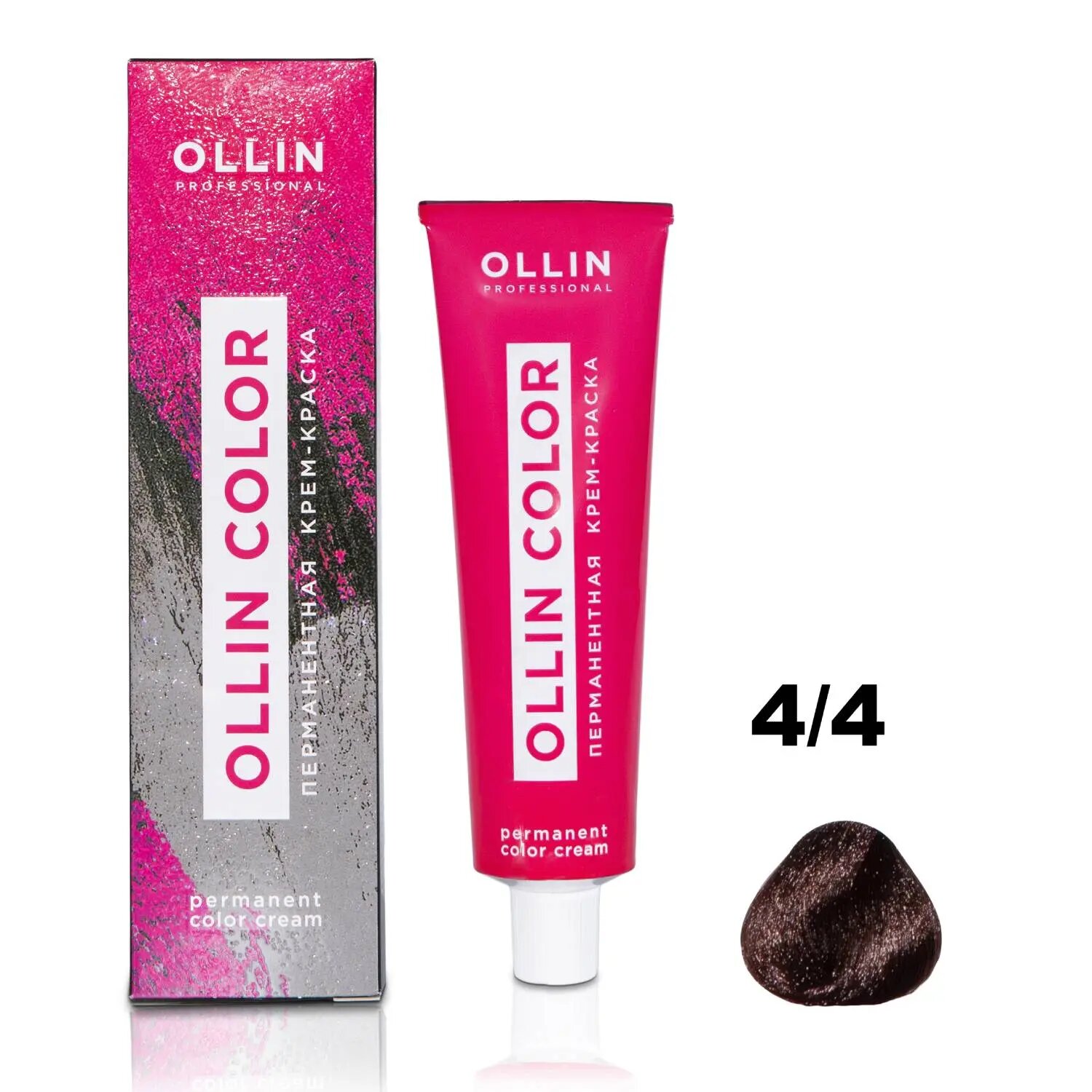 OLLIN PROFESSIONAL Ollin Color Перманентная крем-краска для волос 60 мл, 4/4 шатен медный 60 мл