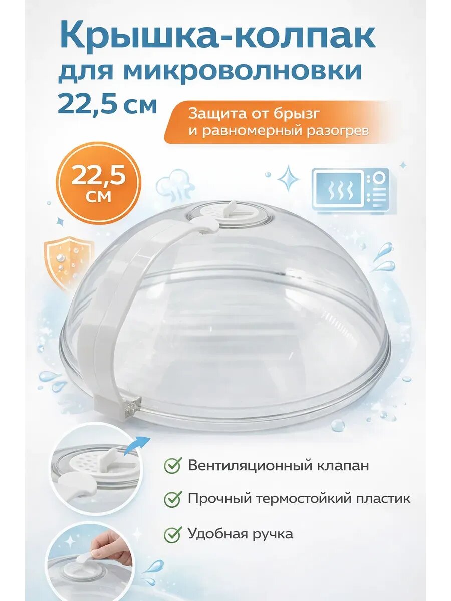 Крышка для микроволновки с ручкой