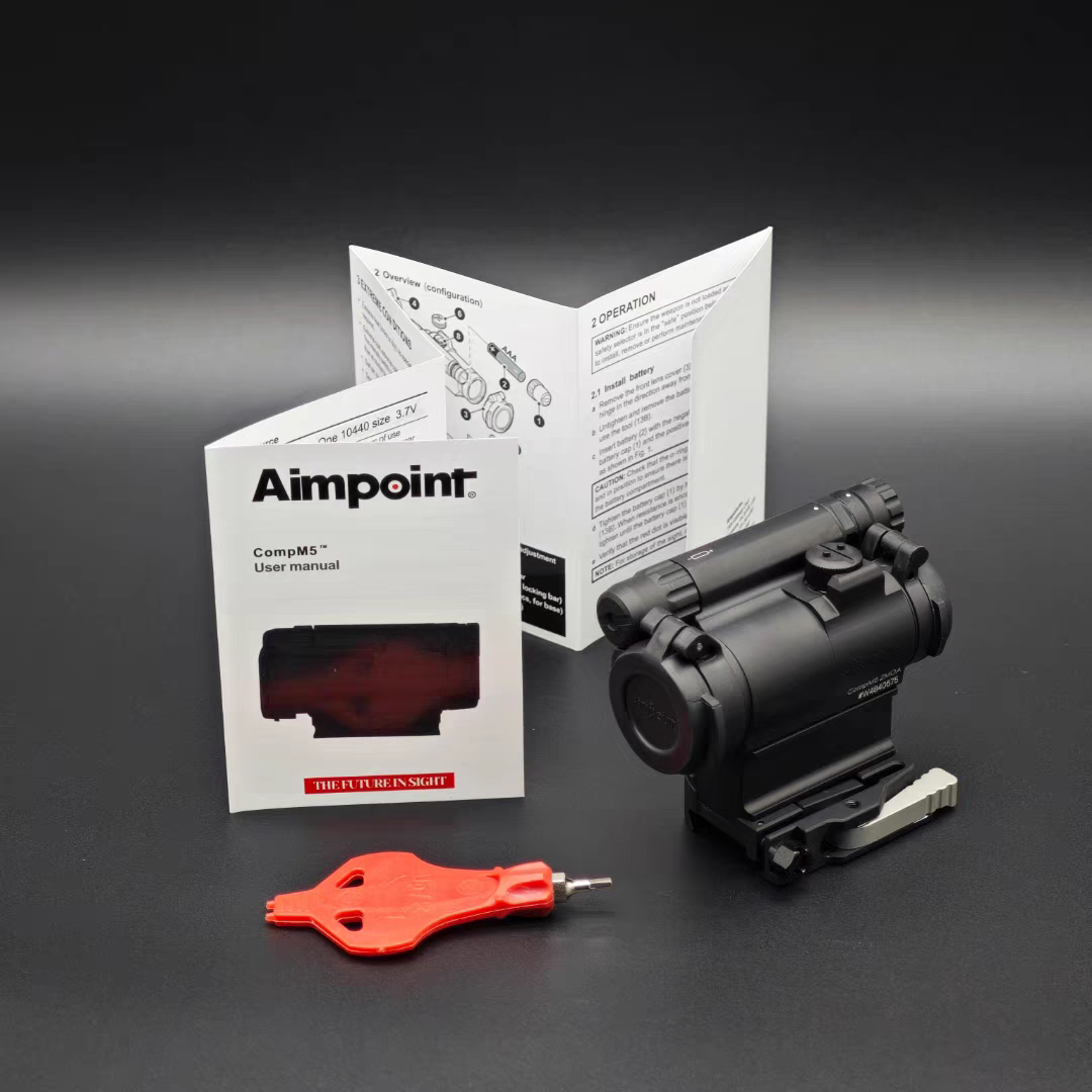 Aimpoint M5 Рефлексный прицел с высокой светопропускаемостью, 1x увеличение, металлический корпус, крепление на стену
