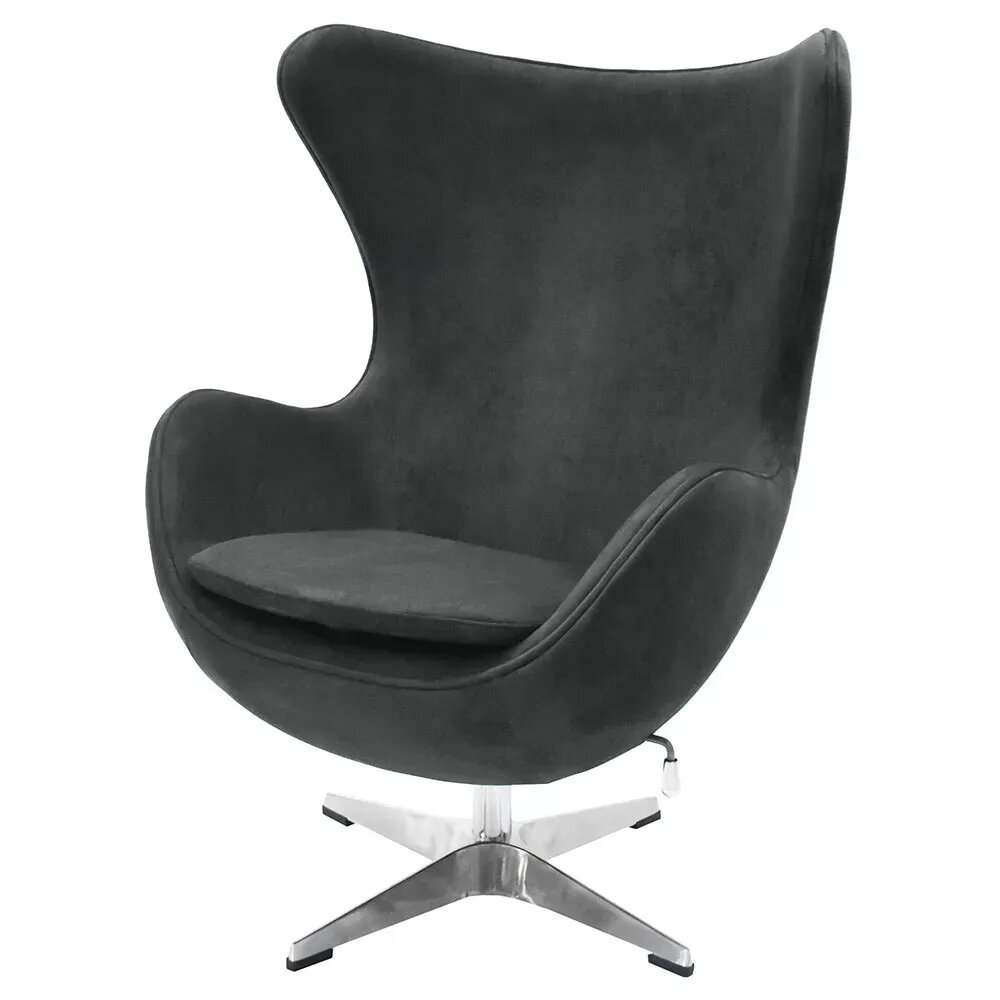 Кресло Bradexhome Кресло EGG STYLE CHAIR графит, искусственная замша арт. FR 0642