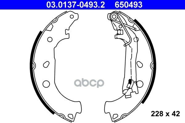Комплект тормозных колодок задних Ate арт. 03-0137-0493-2