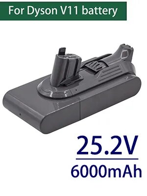 Вычет 25.2V. 6000 мАч Литий - ионный пылесос Dyson V11 Замена батареи для пылесоса V11 SV15 SV16 SV17 SV28 Fluffy