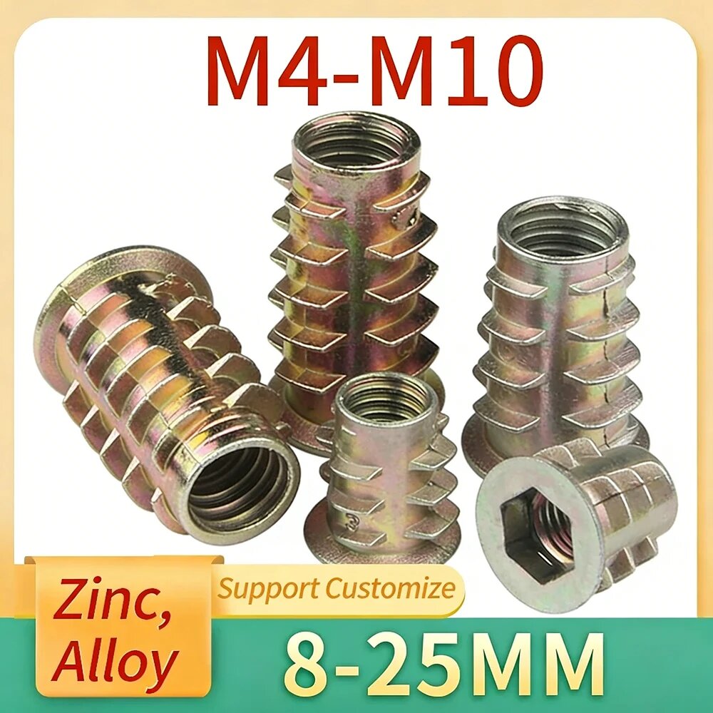 Гайки с фланцем M4x10 из цинкового сплава