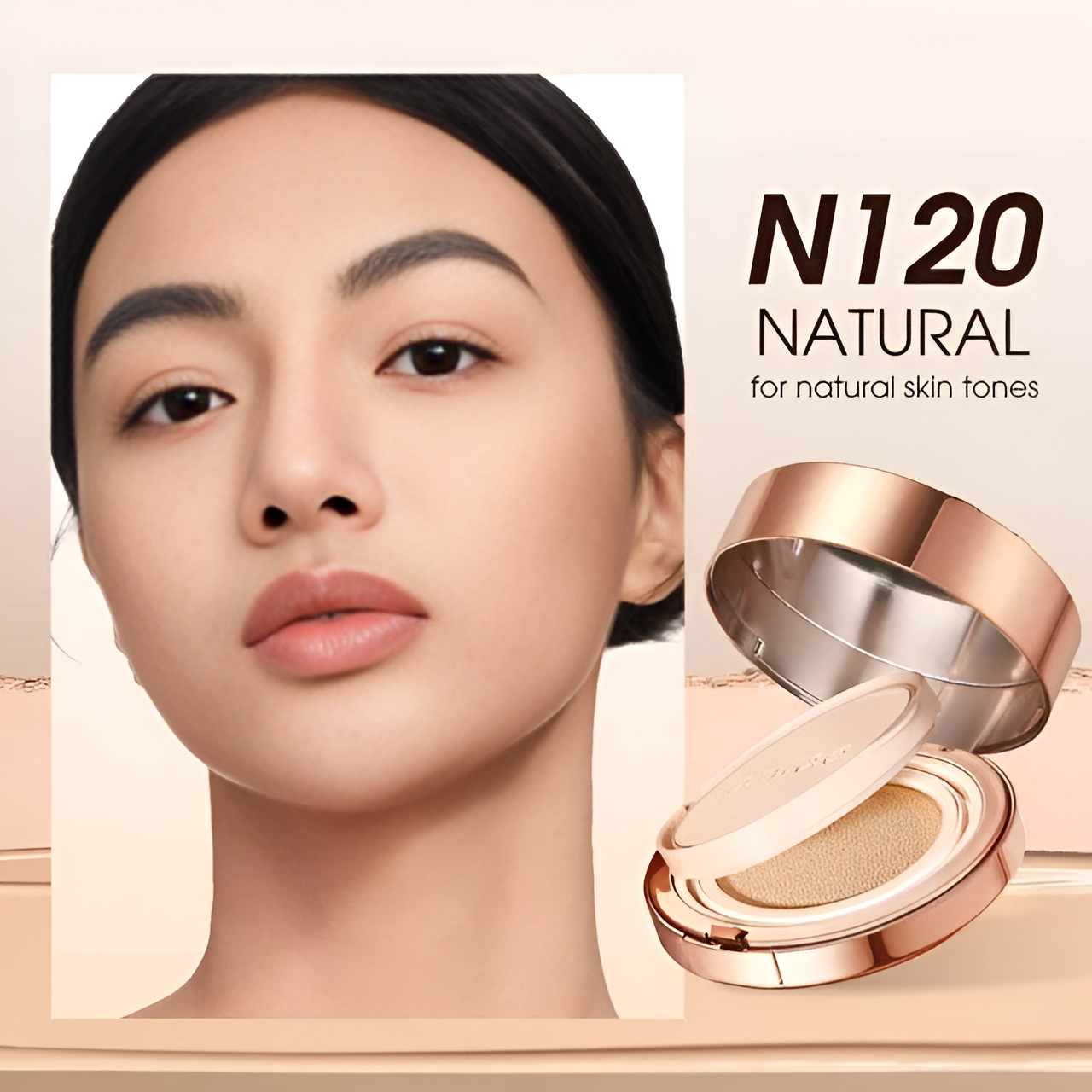 O.TWO.O, Крем-кушон и пудра для лица COVER 2в1, в оттенке 120 Natural(Натуральный), 5,5гр+10гр