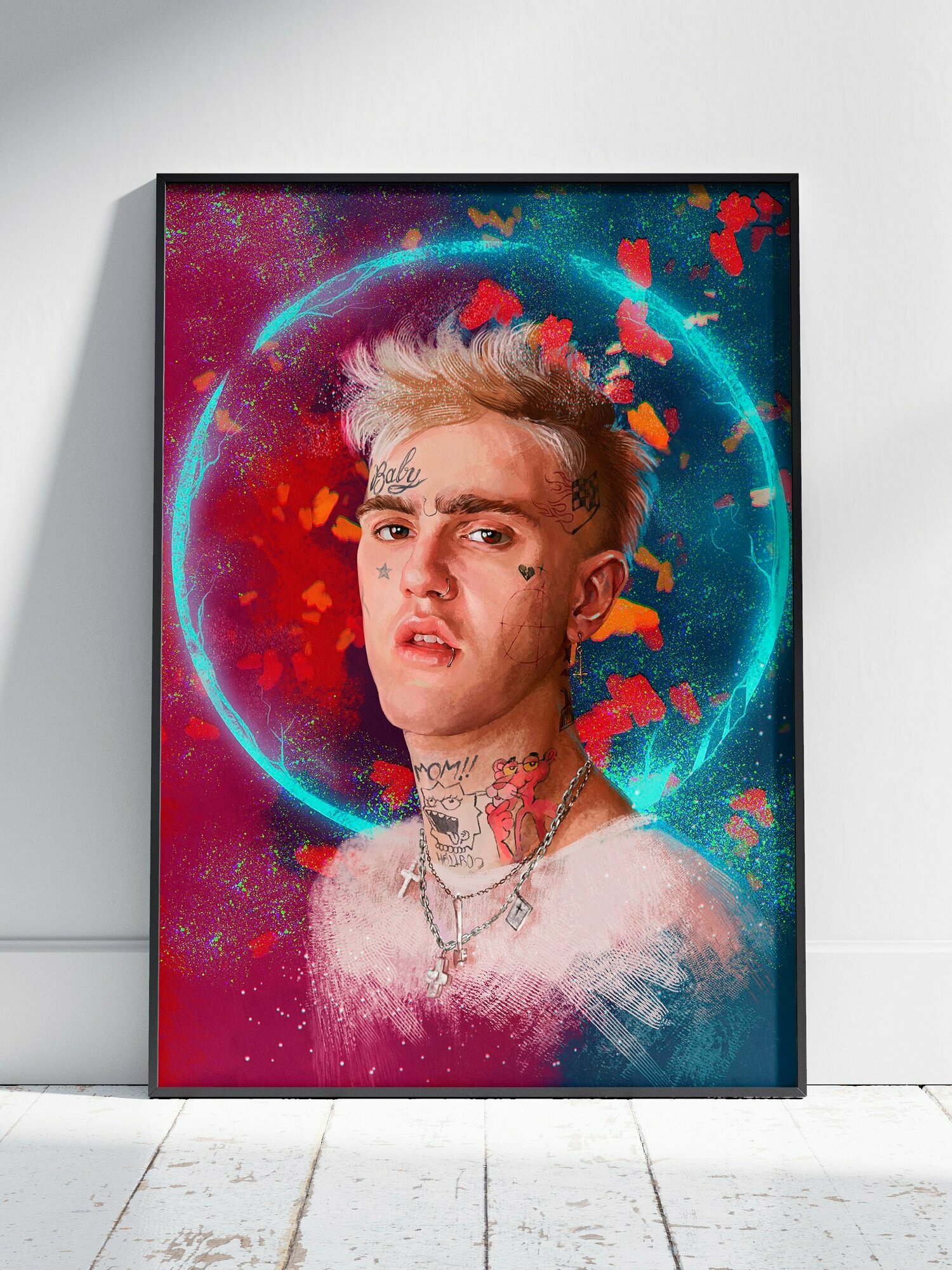 Плакат на стену для интерьера Lil Peep (Лил Пип 16) - Постер по музыке и артисту формата A4 (21x30 см)