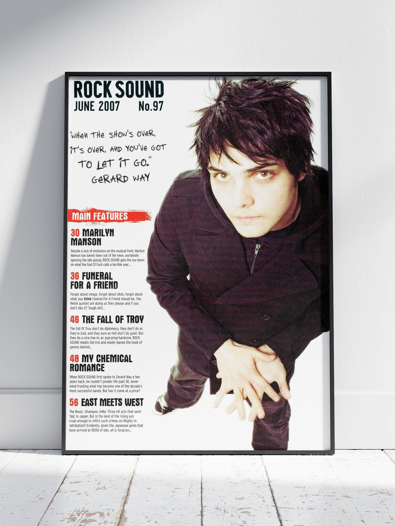 Плакат на стену для интерьера Май Кемикал Романc - My Chemical Romance (Джерард Уэй - Gerard Way 1) - Постер по музыке и артисту формата A4 (21x30 см)