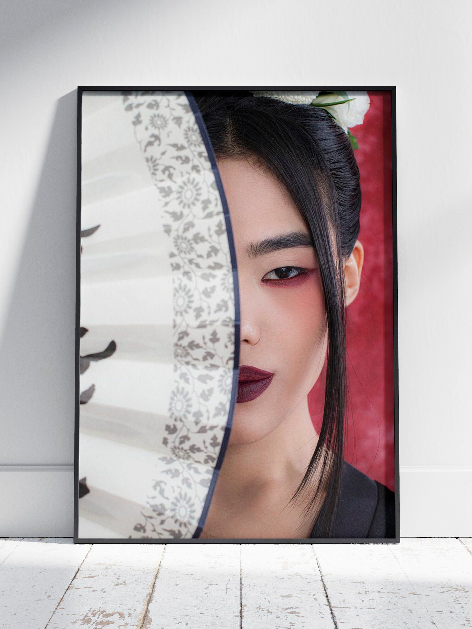 Плакат на стену для интерьера Стиль Гейша (Geisha Style 10) - Постер по моде и эстетике формата A4 (21x30 см)