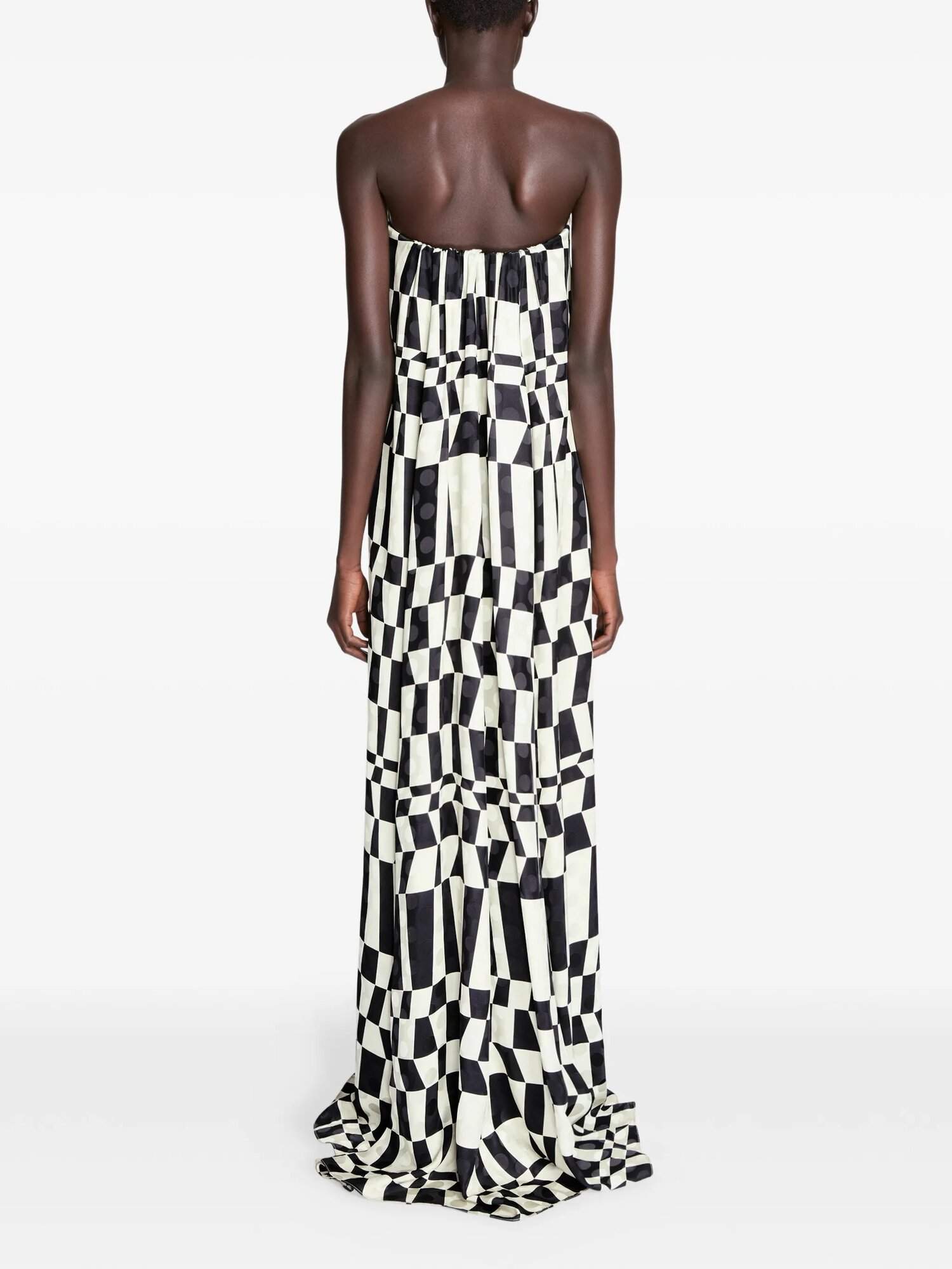Платье Dries Van Noten Printed maxi dress, размер 34, черный — фото 1