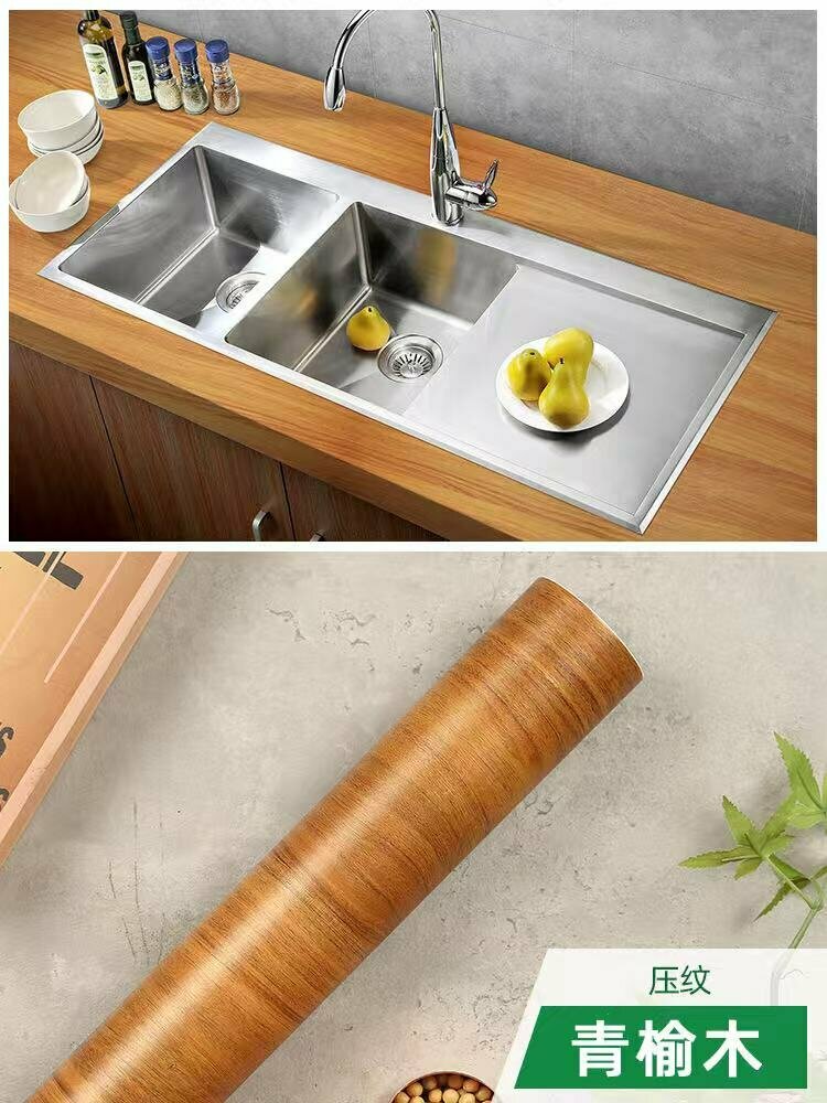 Наклейки для мебели "Шпон", имитация древесины, самоклеящиеся, для ванной и кухни, 80х300см