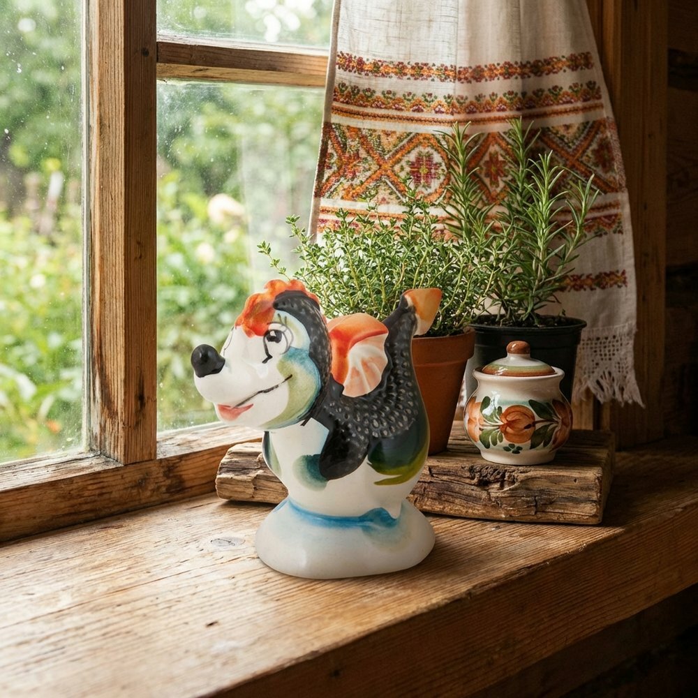 Фигурка Дракон бол. цв. ГЛ-899 Народные промыслы Фарфор