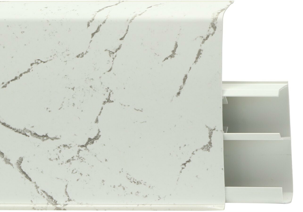 Плинтус пластиковый Winart Quadro 100 мм Мрамор итальянский 345, 1 шт.